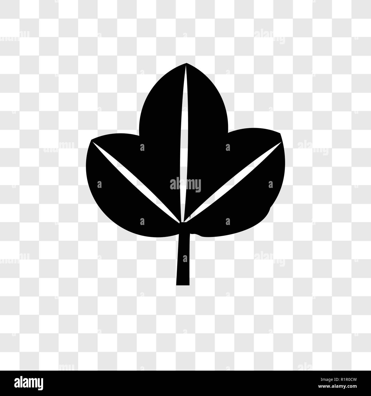 Leaf vector icon isolated on transparent background, Leaf transparency ...