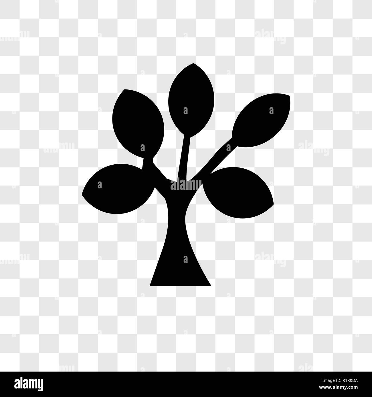 Tree vector icon isolated on transparent background, Tree transparency ...