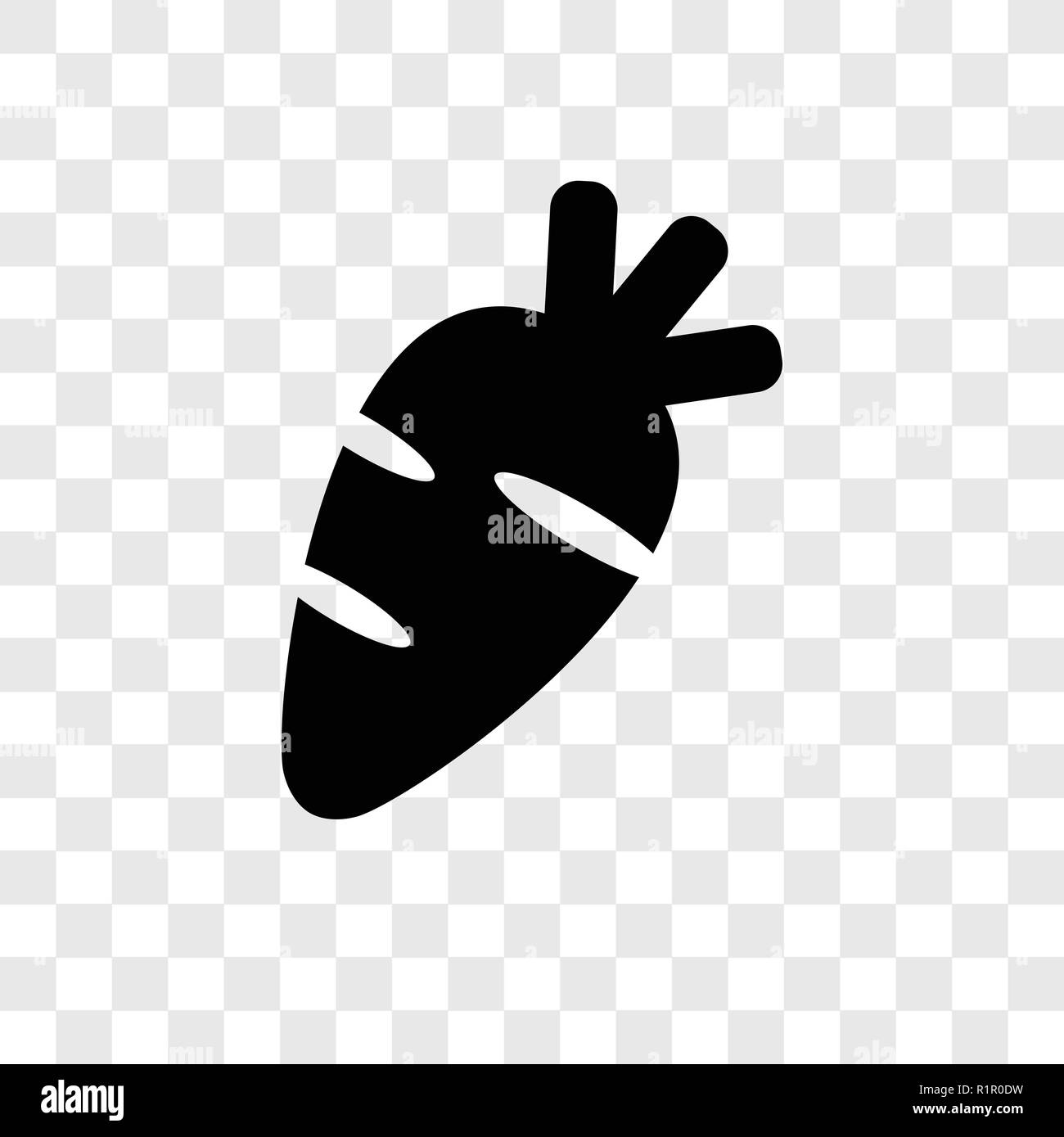 Carrot vector icon isolated on transparent background, Carrot ...