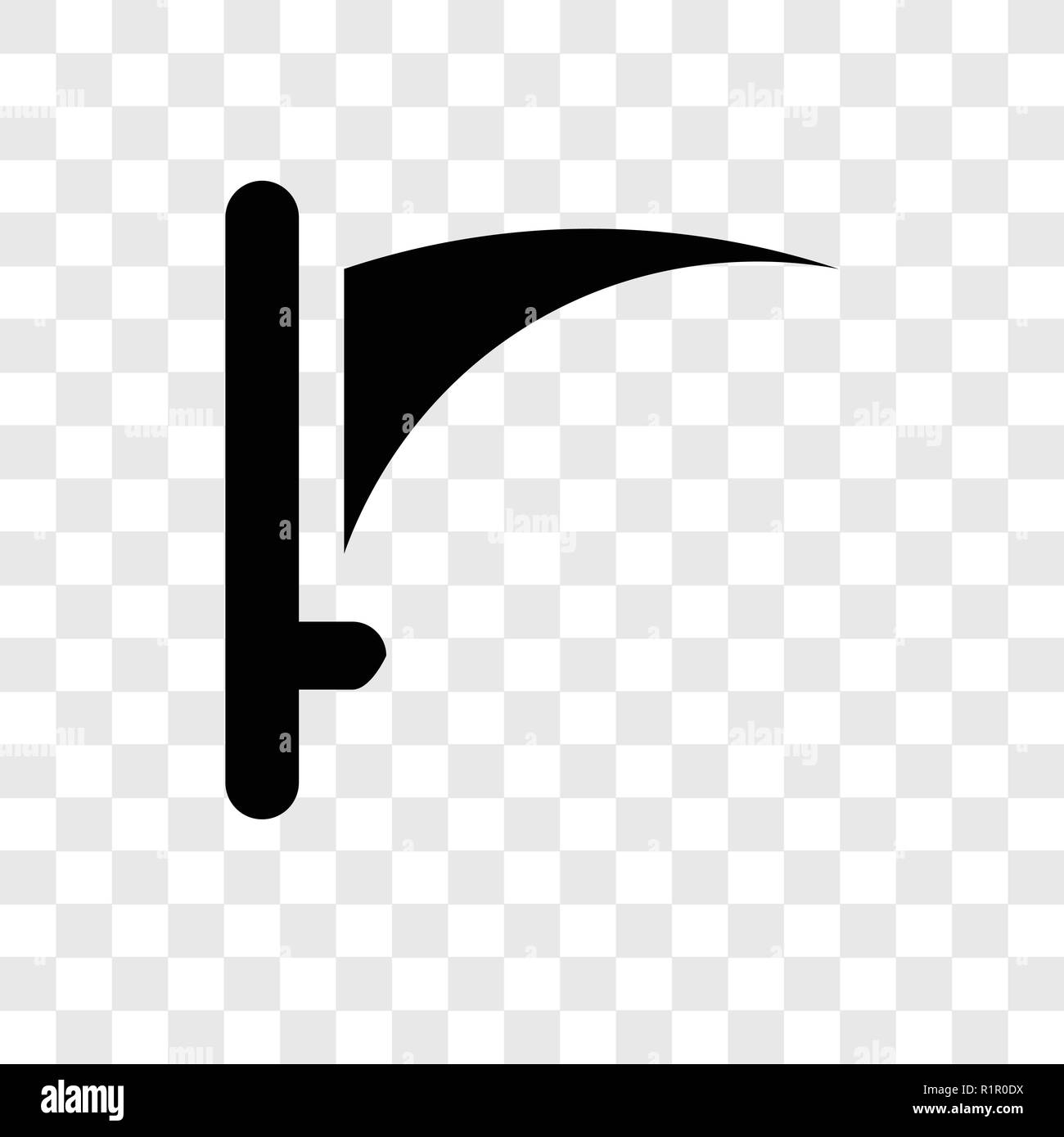 Scythe vector icon isolated on transparent background, Scythe ...