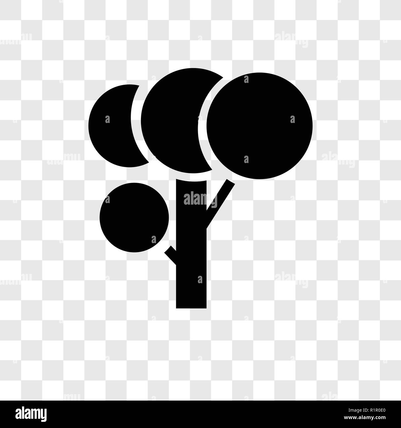 Tree vector icon isolated on transparent background, Tree transparency ...