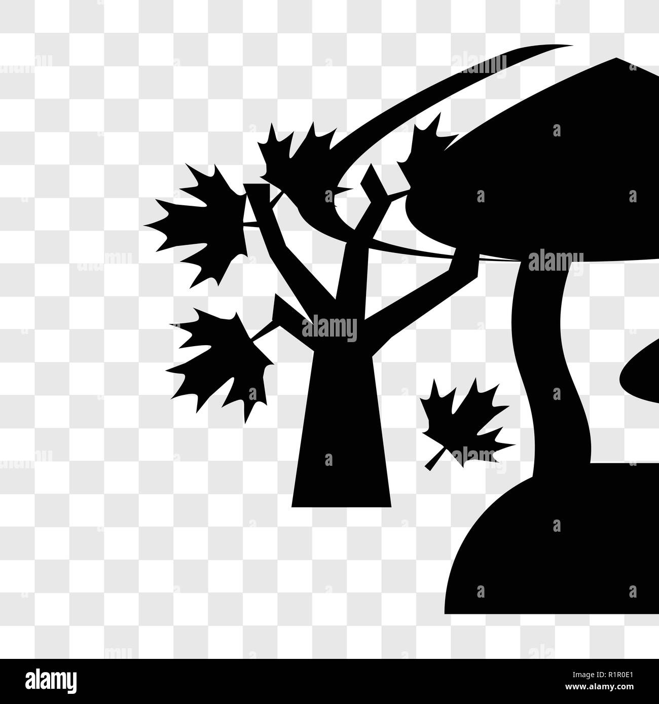 Tree vector icon isolated on transparent background, Tree transparency ...