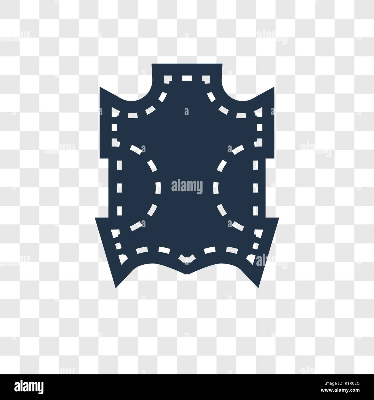 Leather vector icon isolated on transparent background, Leather ...