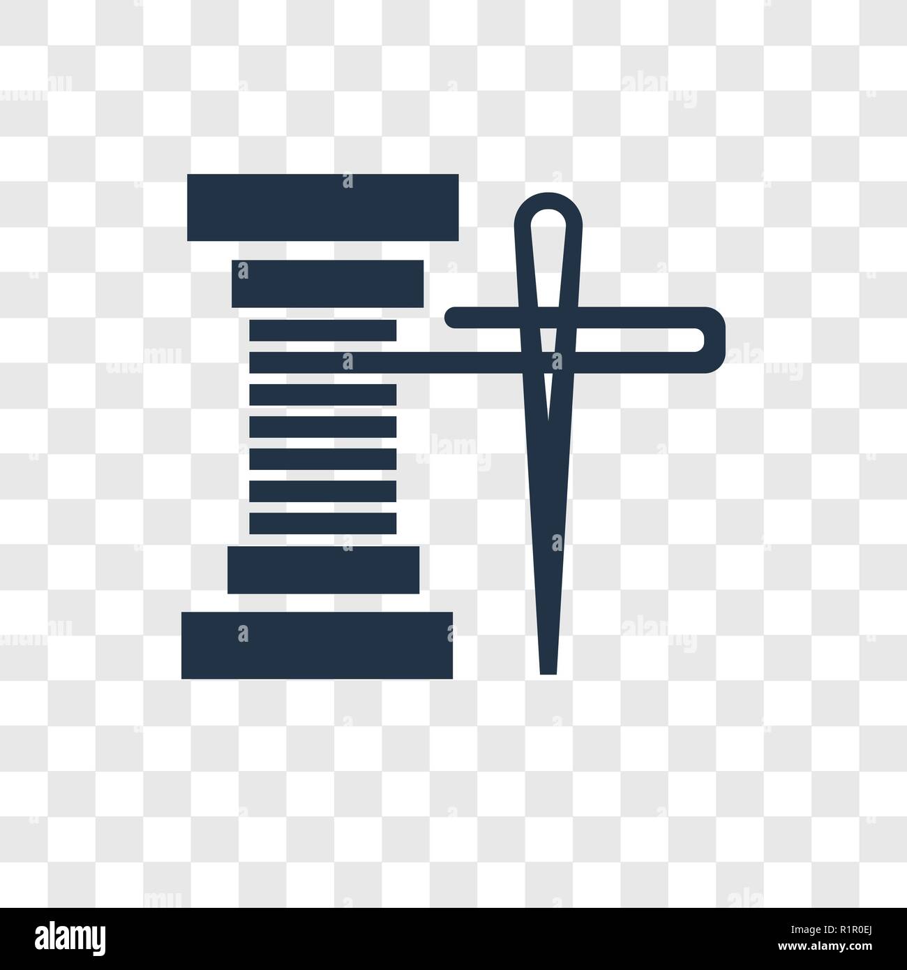 Spool of thread vector icon isolated on transparent background, Spool ...