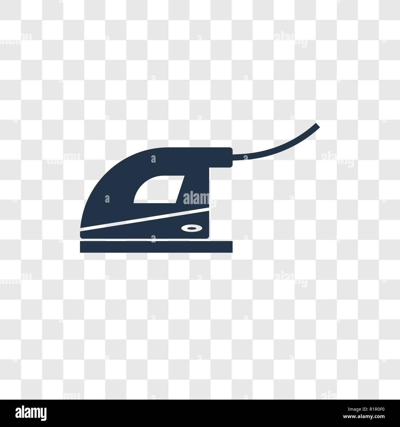 Iron vector icon isolated on transparent background, Iron transparency ...