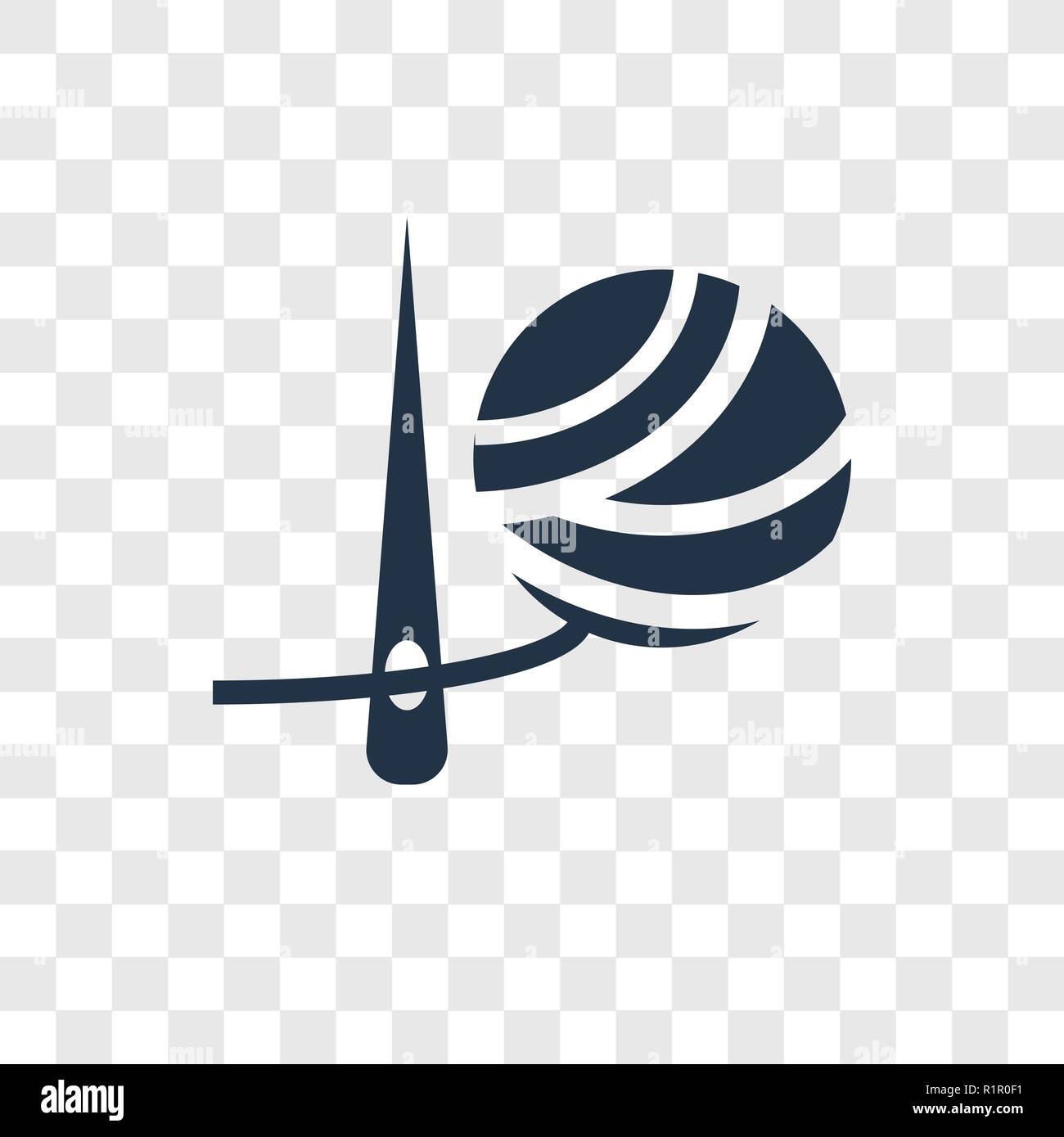 Ball of wool vector icon isolated on transparent background, Ball of ...