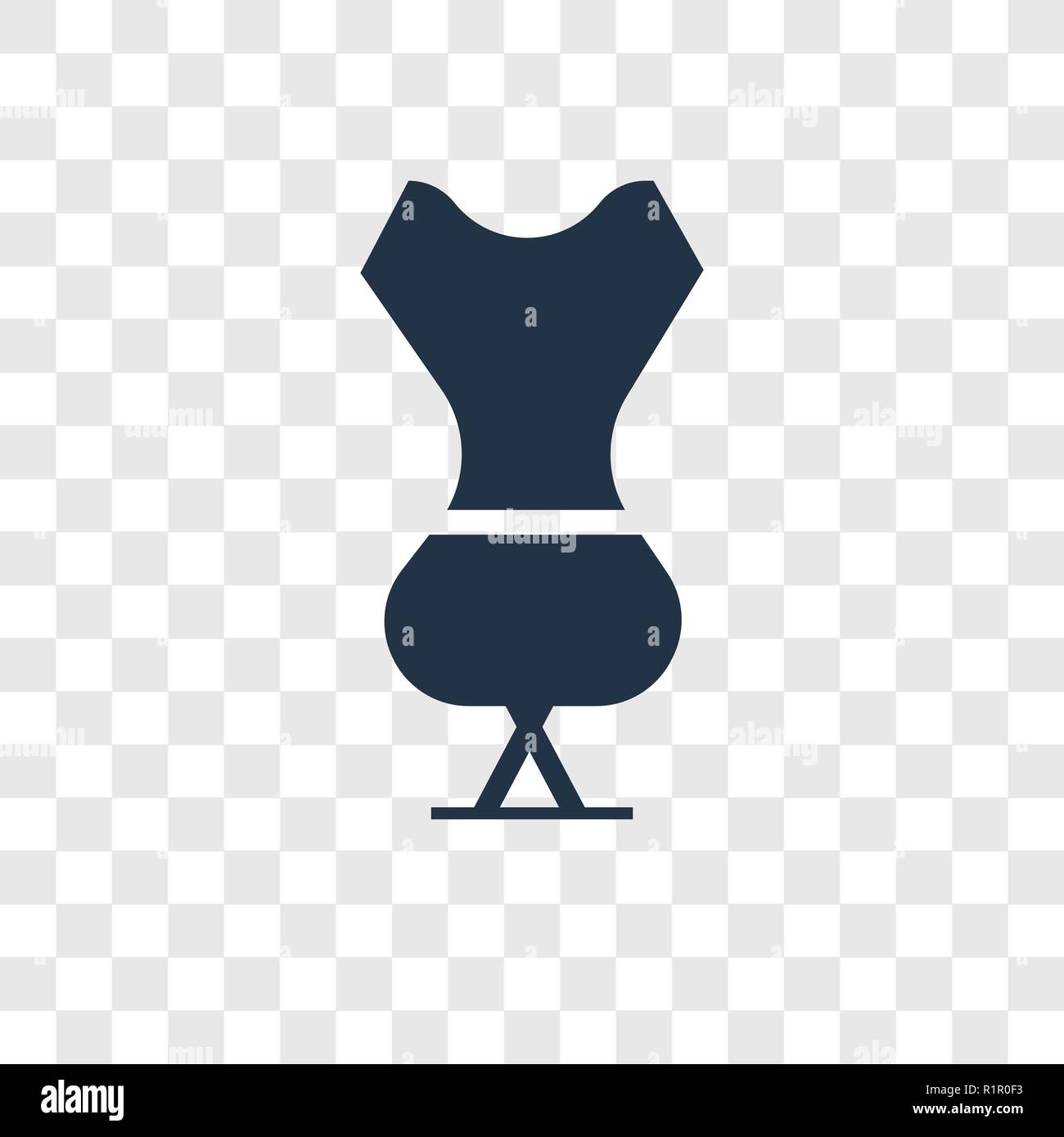 Mannequin vector icon isolated on transparent background, Mannequin ...