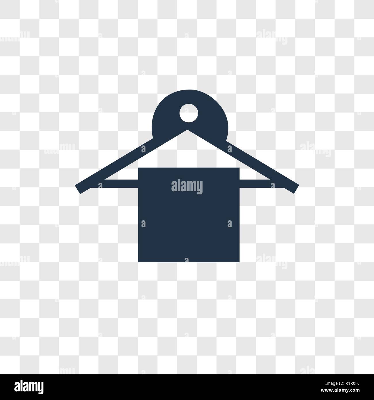 Hanger vector icon isolated on transparent background, Hanger ...