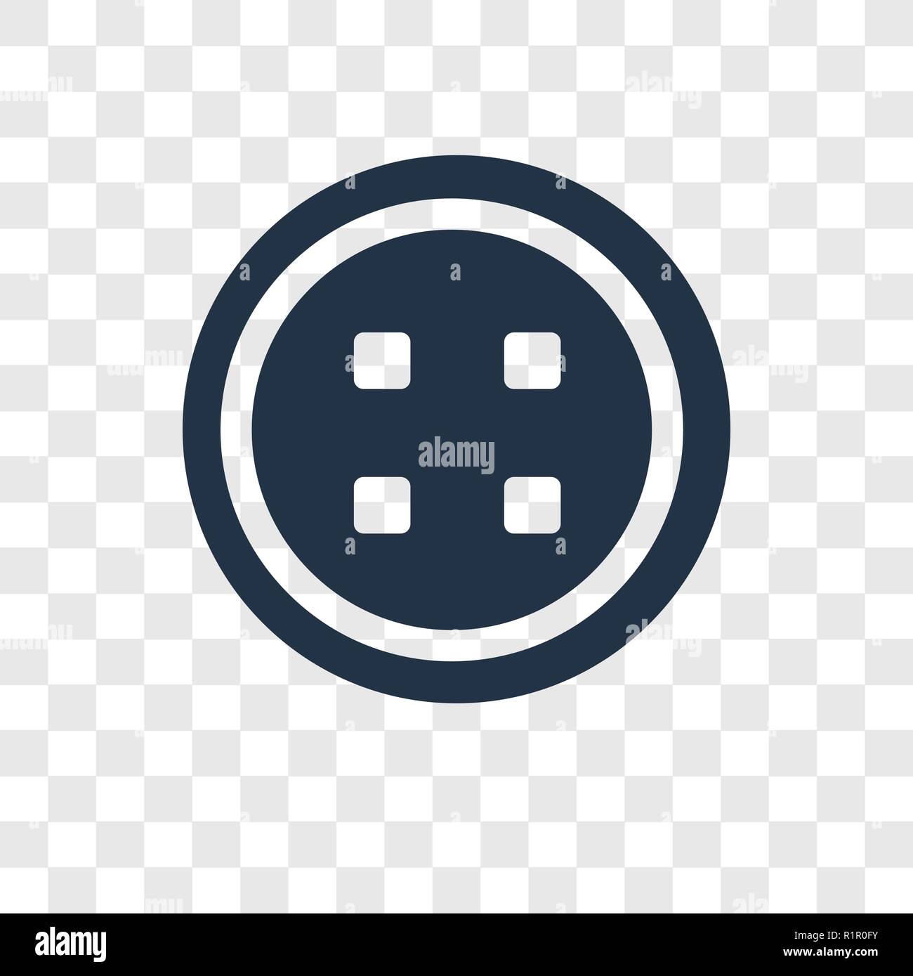 Button vector icon isolated on transparent background, Button transparency logo concept Stock ...