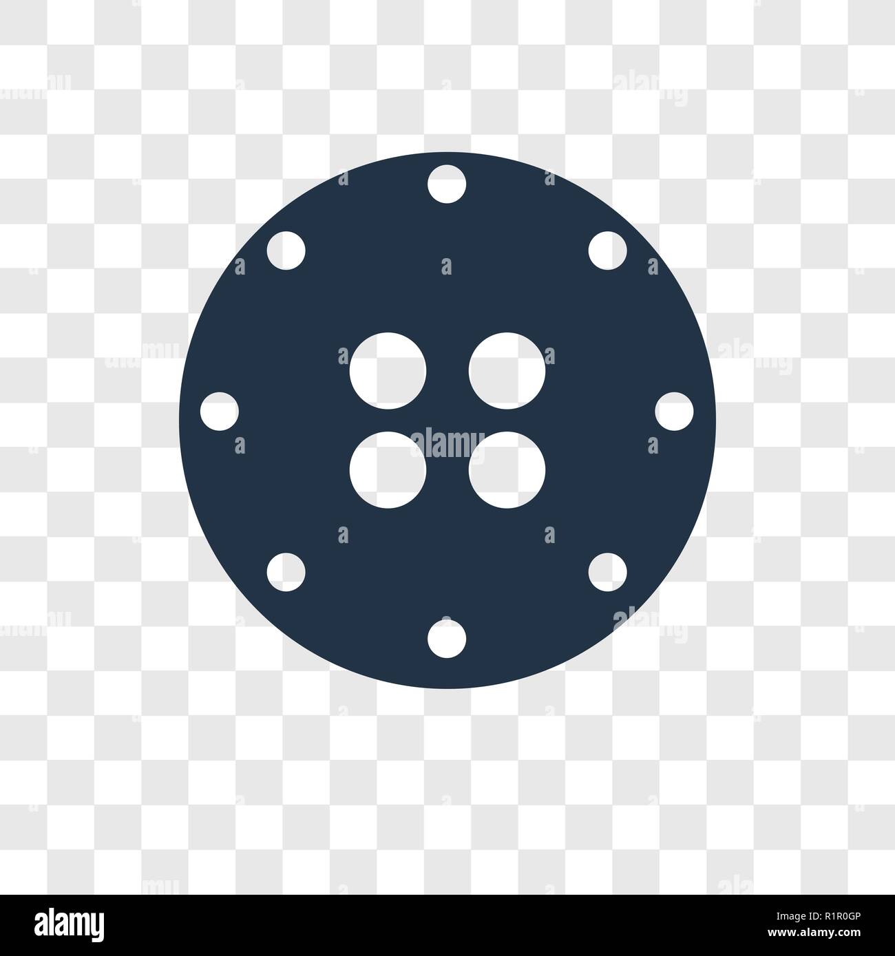 Button vector icon isolated on transparent background, Button ...