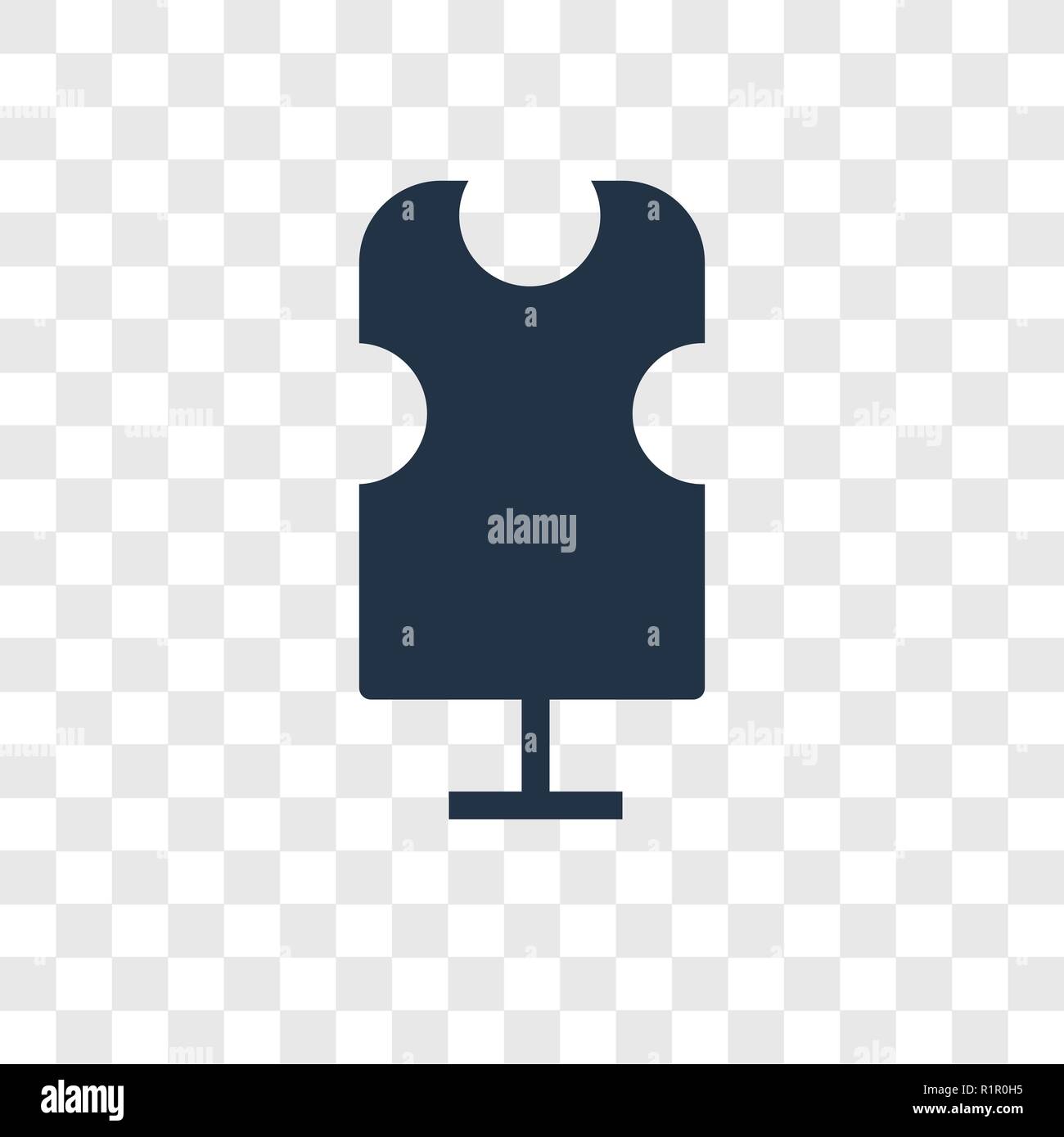 Mannequin vector icon isolated on transparent background, Mannequin ...