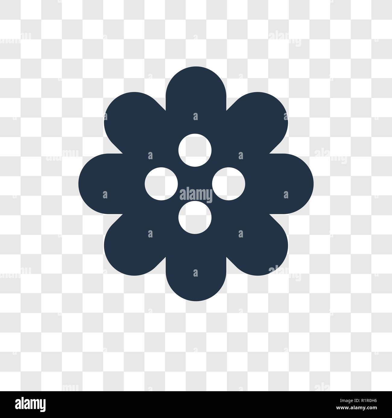 Button vector icon isolated on transparent background, Button ...