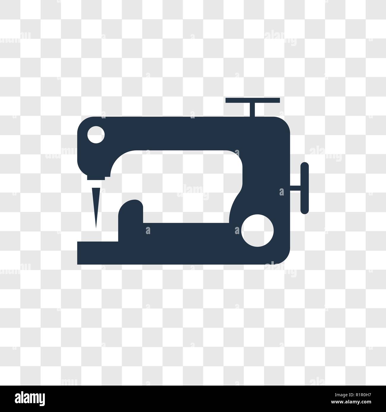 Sewing machine vector icon isolated on transparent background, Sewing ...