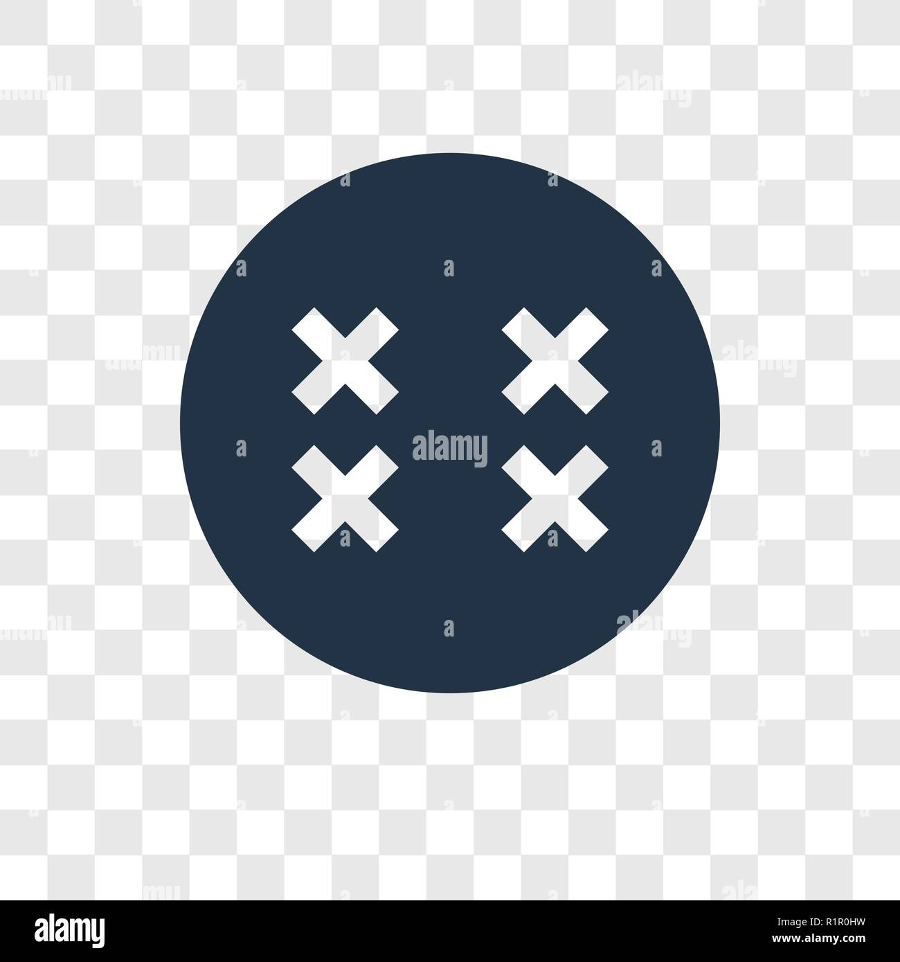 Button vector icon isolated on transparent background, Button ...