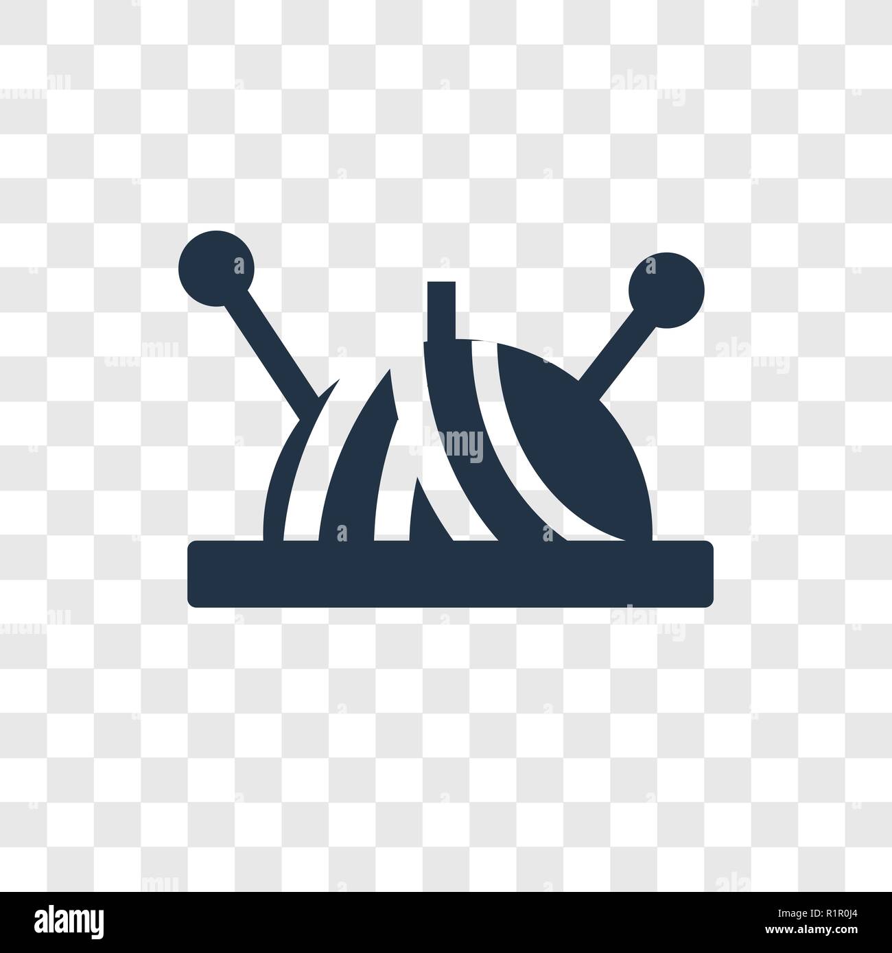 Pincushion vector icon isolated on transparent background, Pincushion ...