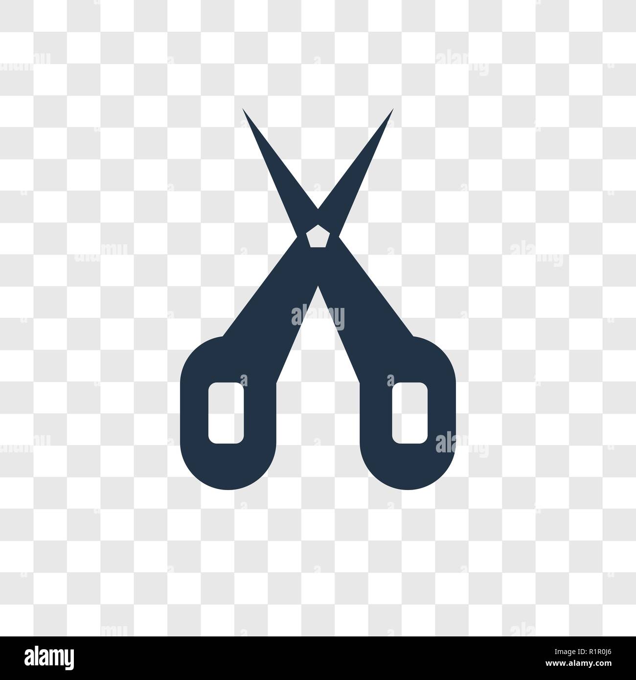 Scissors vector icon isolated on transparent background, Scissors ...