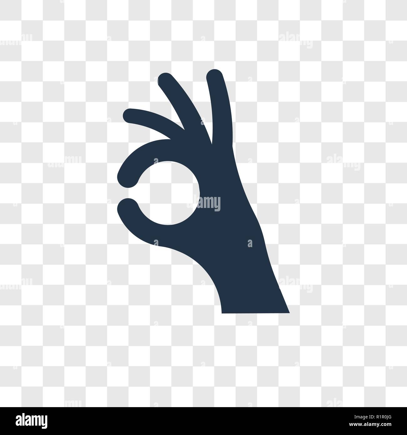 Ok vector icon isolated on transparent background, Ok transparency logo ...