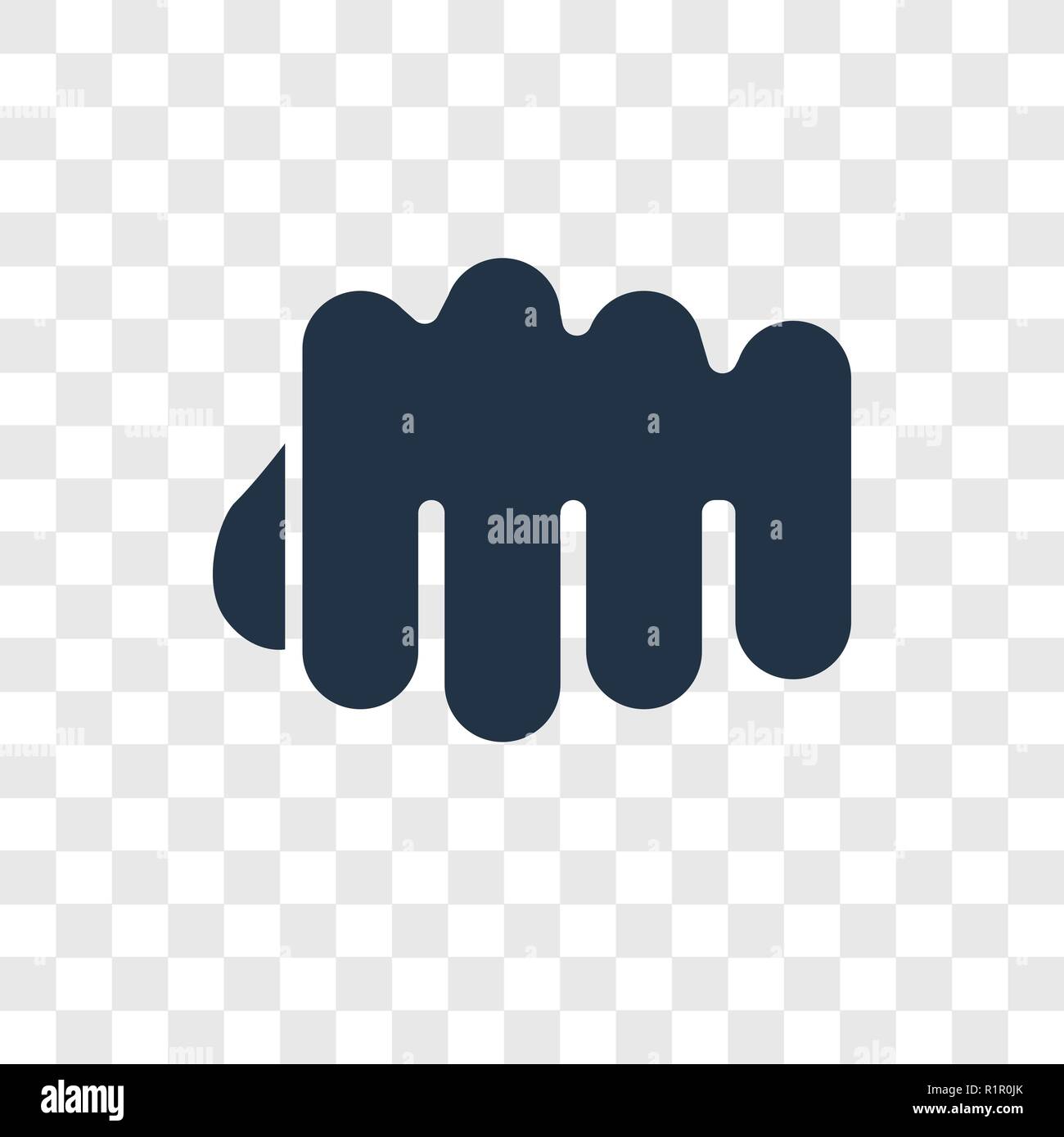 Fist vector icon isolated on transparent background, Fist transparency ...