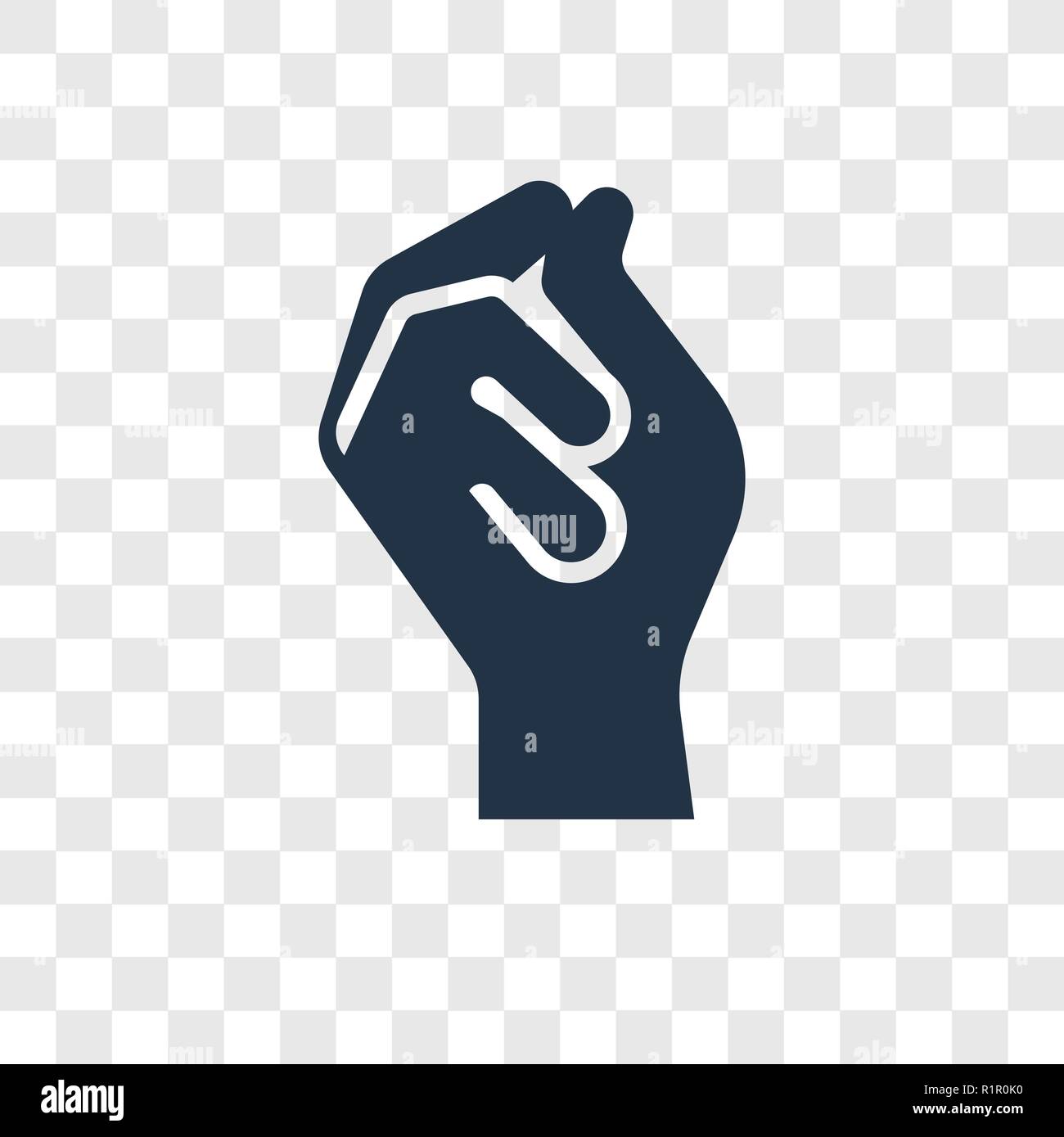 Click vector icon isolated on transparent background, Click ...