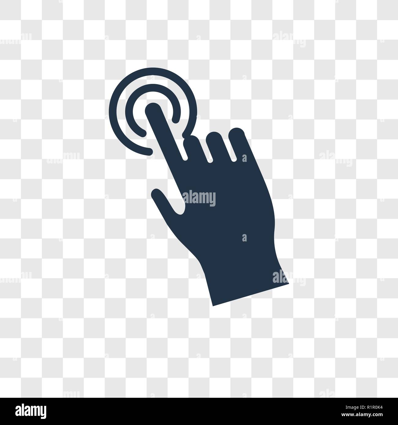 Tap vector icon isolated on transparent background, Tap transparency ...