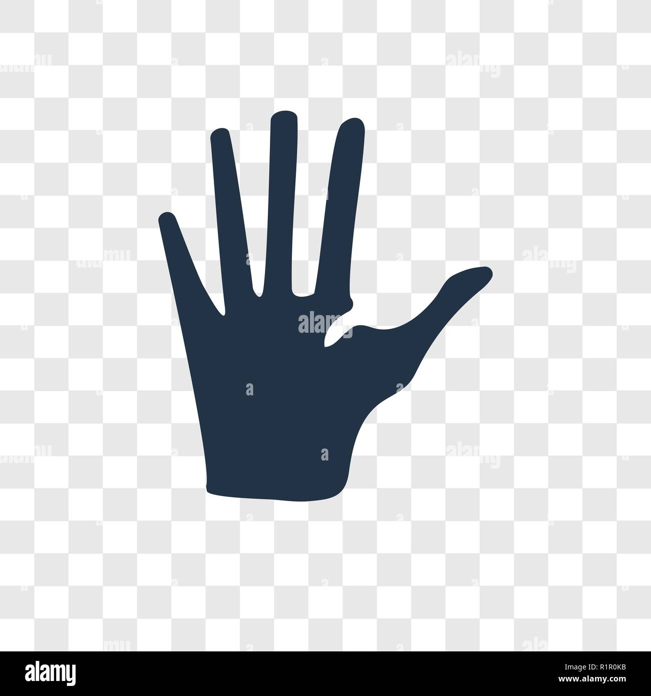 Hand vector icon isolated on transparent background, Hand transparency ...