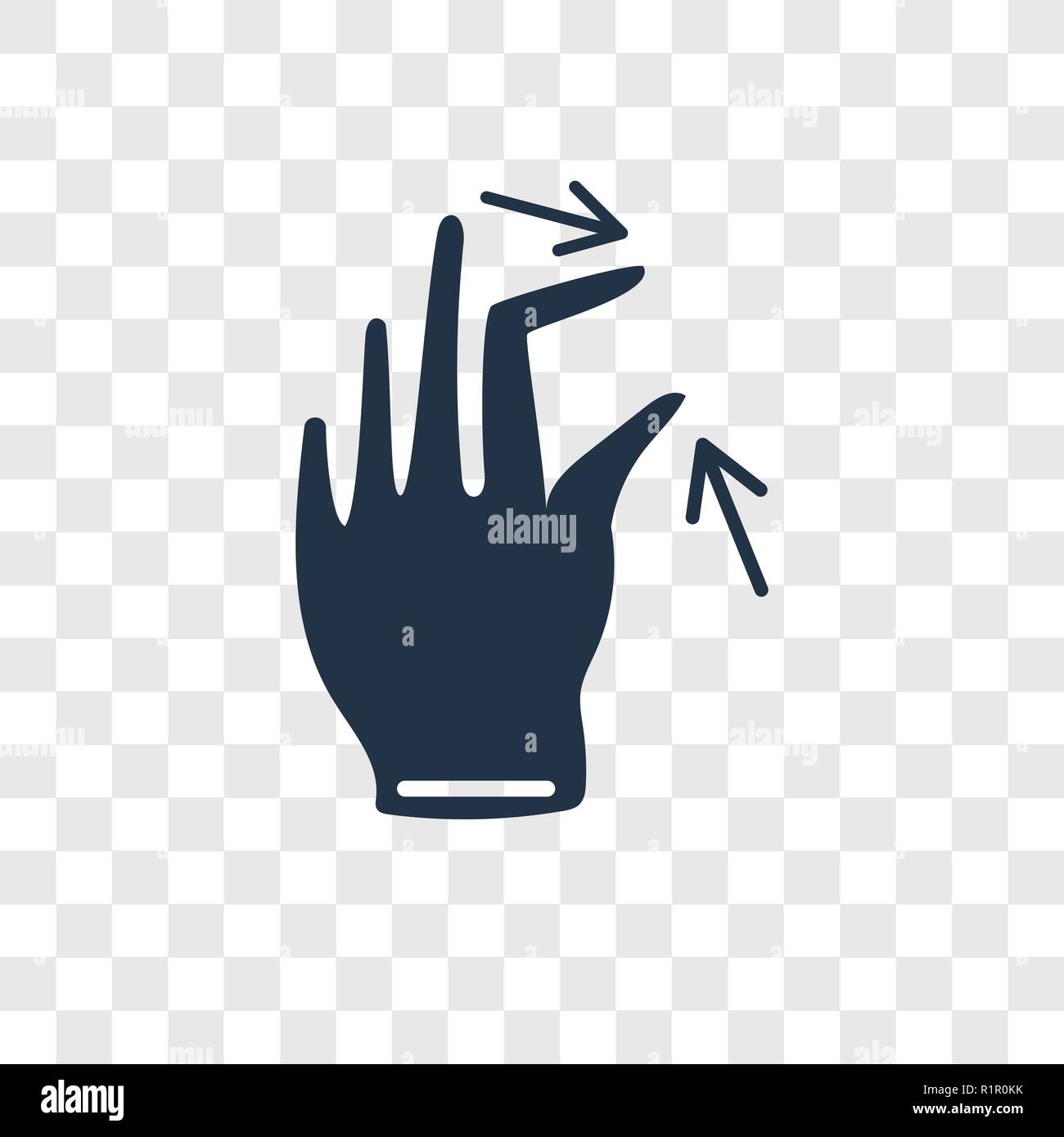 Pinch vector icon isolated on transparent background, Pinch ...