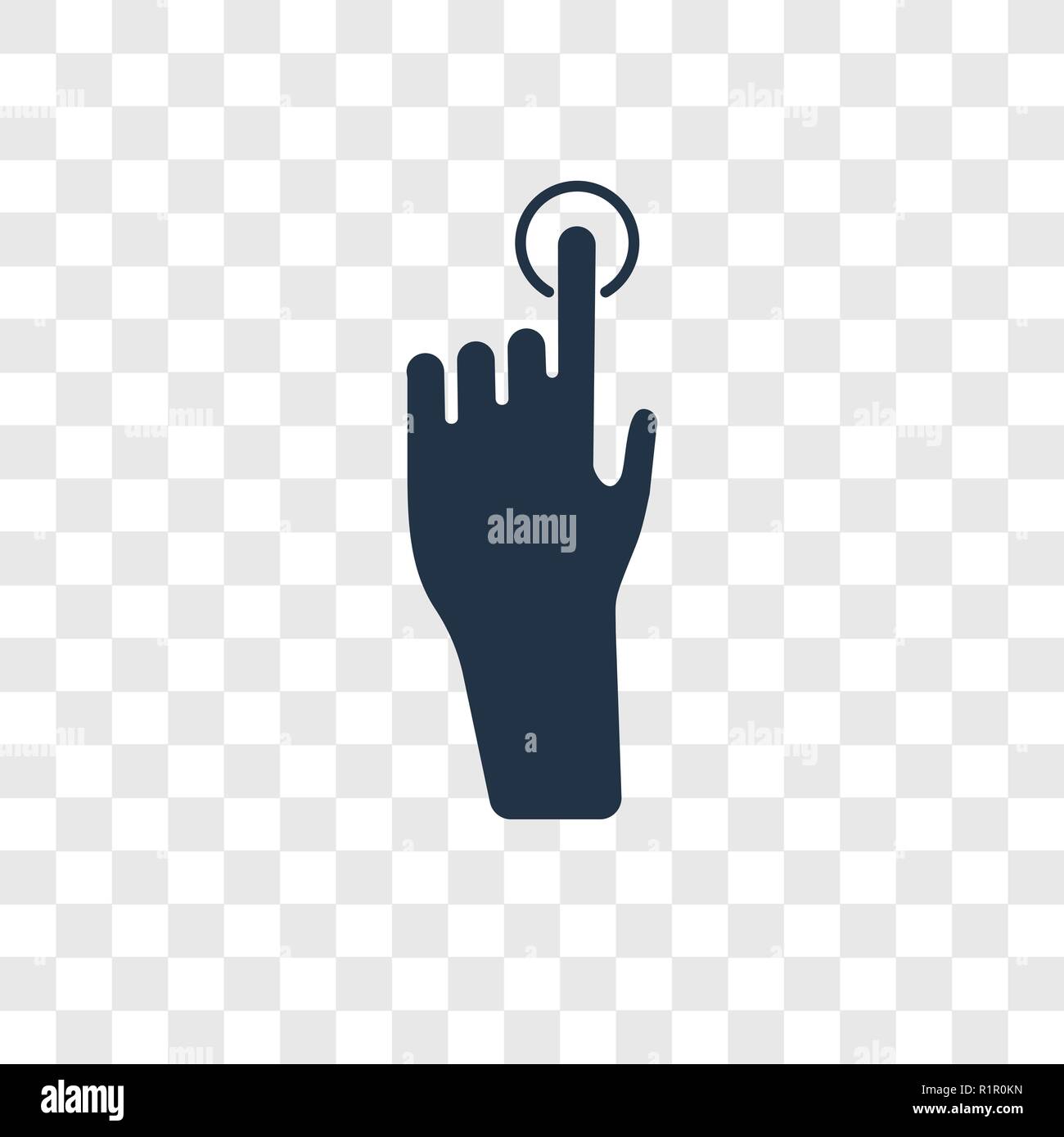 Tap vector icon isolated on transparent background, Tap transparency ...