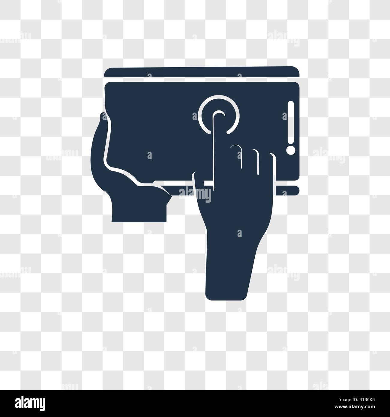 Tablet vector icon isolated on transparent background, Tablet ...