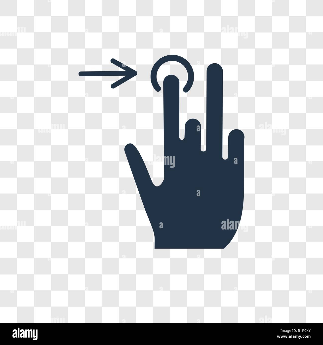 Tap vector icon isolated on transparent background, Tap transparency ...