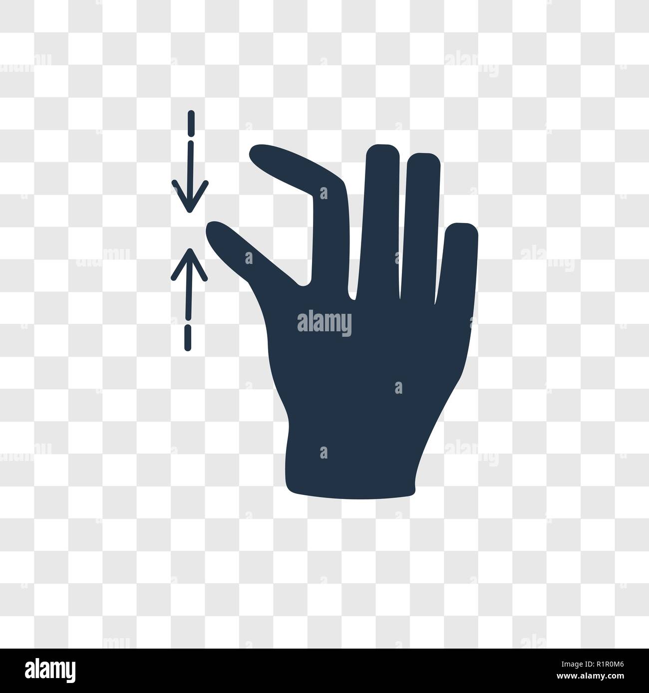 Pinch vector icon isolated on transparent background, Pinch ...