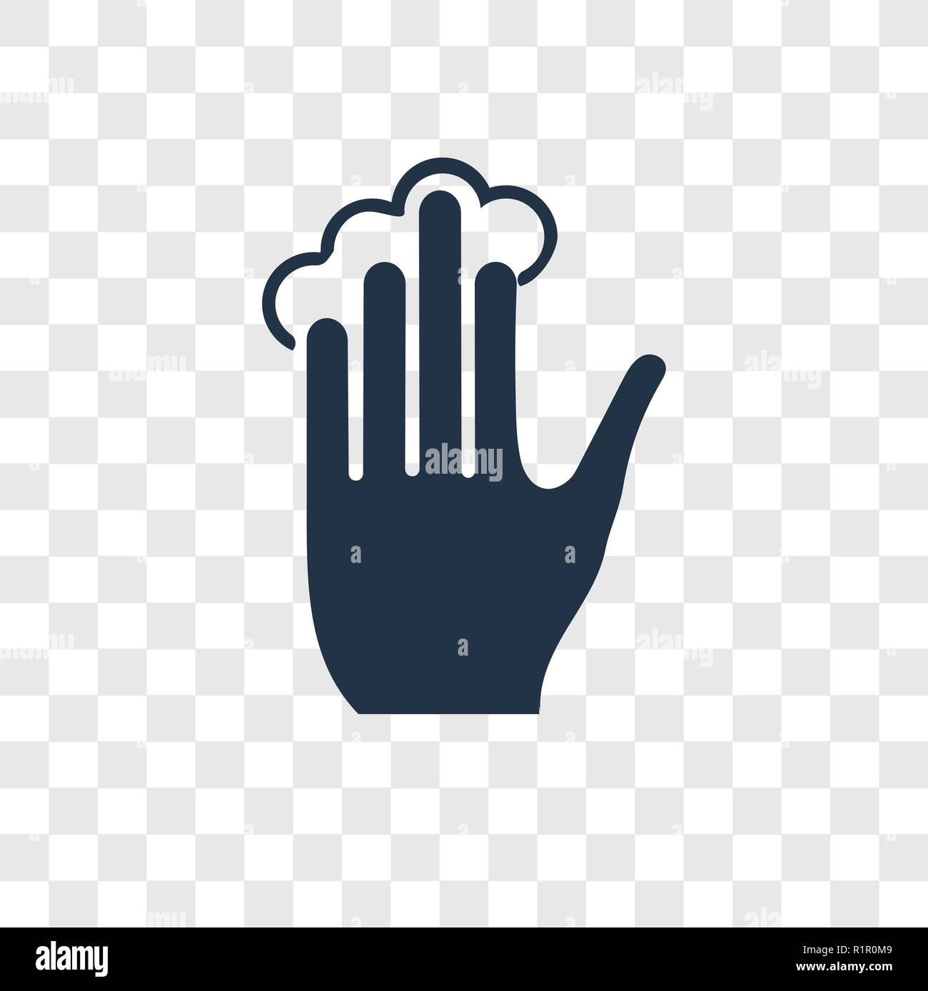 Tap vector icon isolated on transparent background, Tap transparency ...