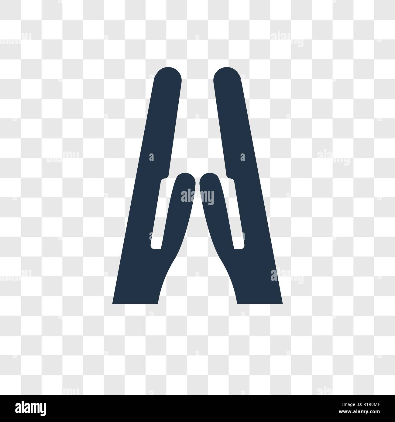 Prayer vector icon isolated on transparent background, Prayer ...