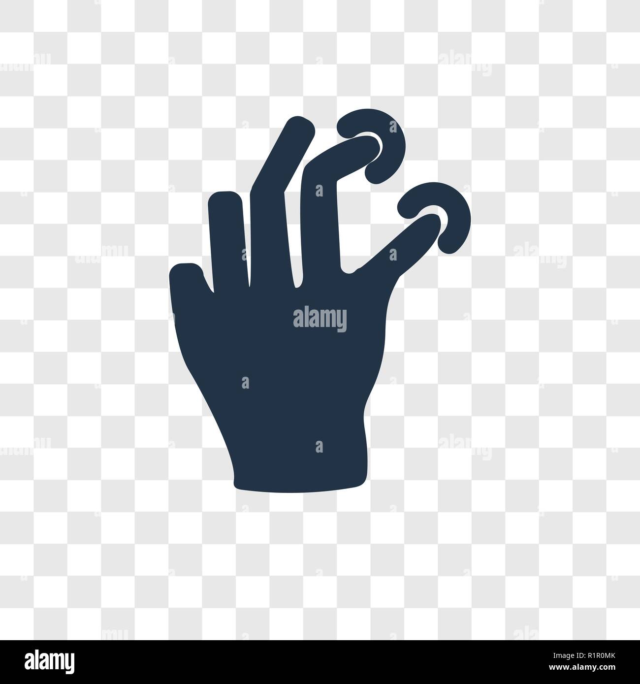 Pinch vector icon isolated on transparent background, Pinch ...