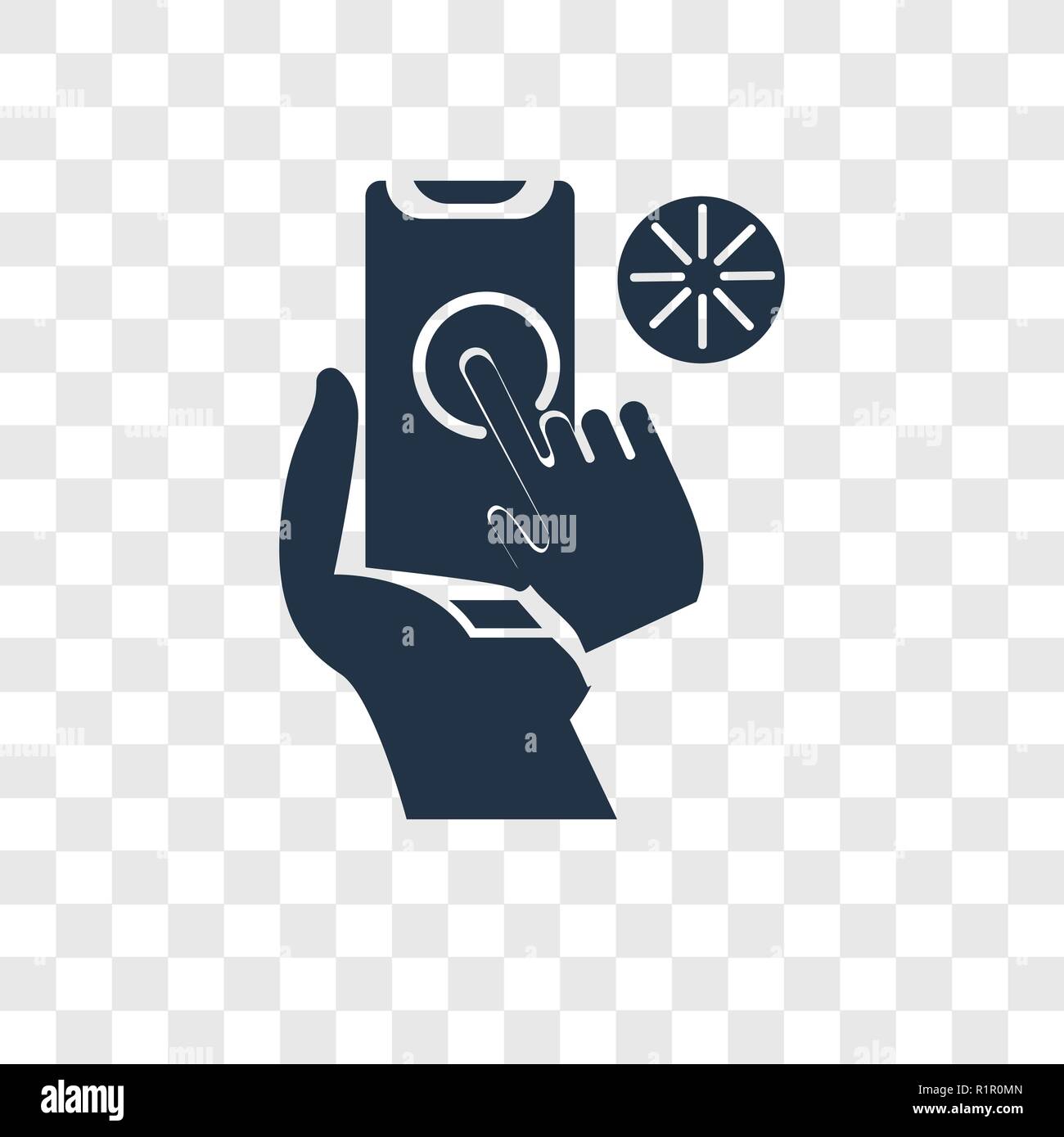 Smartphone vector icon isolated on transparent background, Smartphone ...