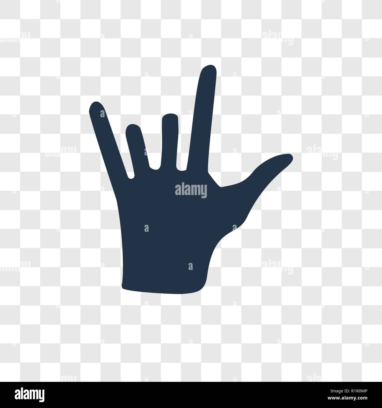 Shaka vector icon isolated on transparent background, Shaka ...