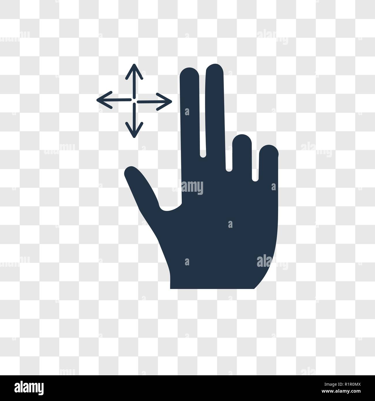 Move vector icon isolated on transparent background, Move transparency ...