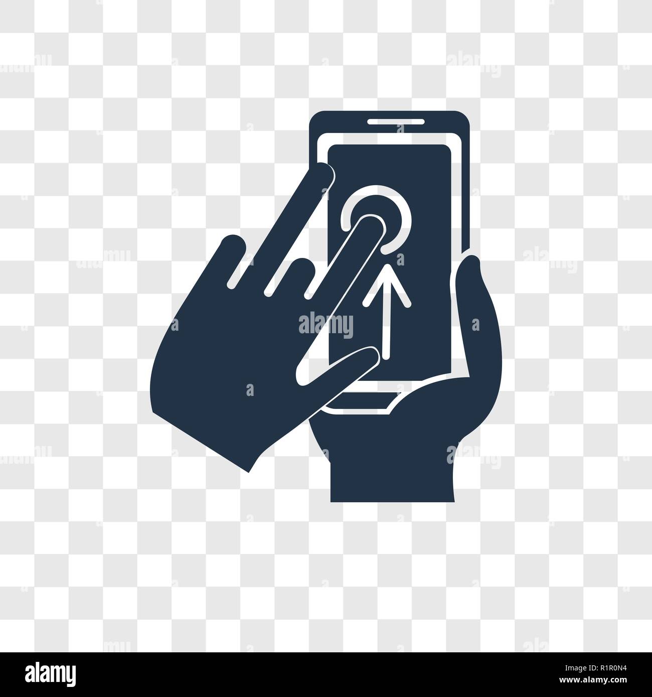 Smartphone vector icon isolated on transparent background, Smartphone ...
