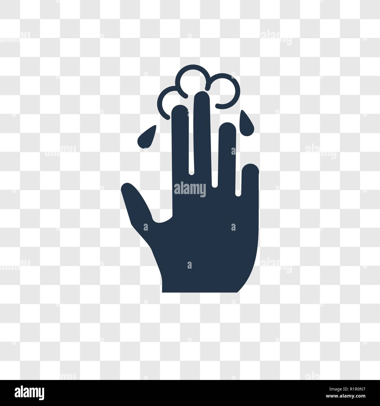 Tap vector icon isolated on transparent background, Tap transparency ...