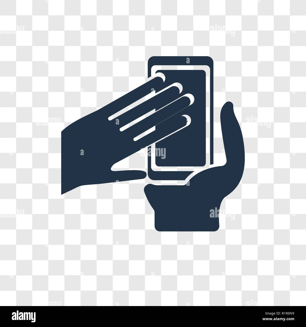 Smartphone vector icon isolated on transparent background, Smartphone ...