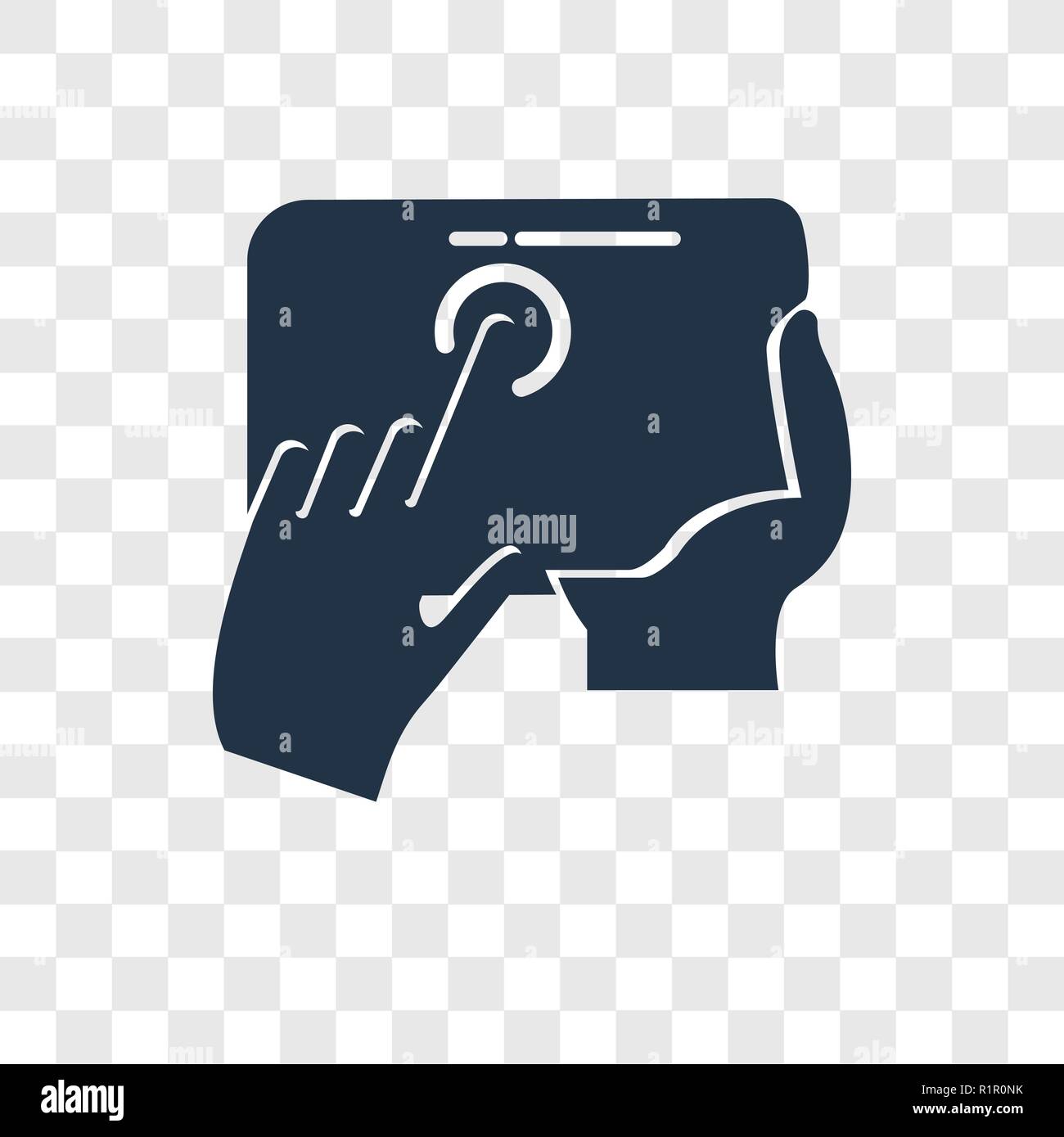 Tablet vector icon isolated on transparent background, Tablet ...