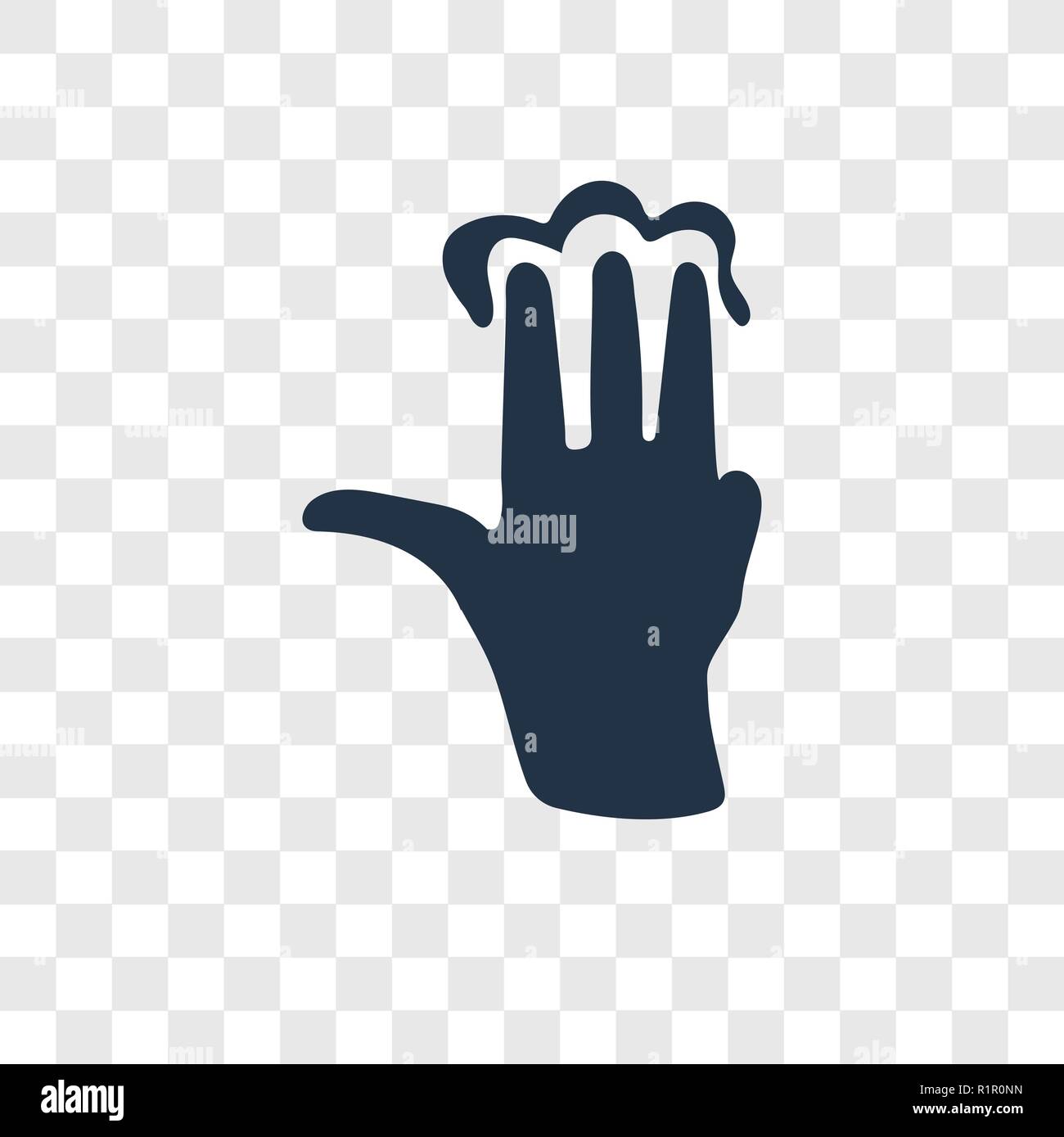 Tap vector icon isolated on transparent background, Tap transparency ...