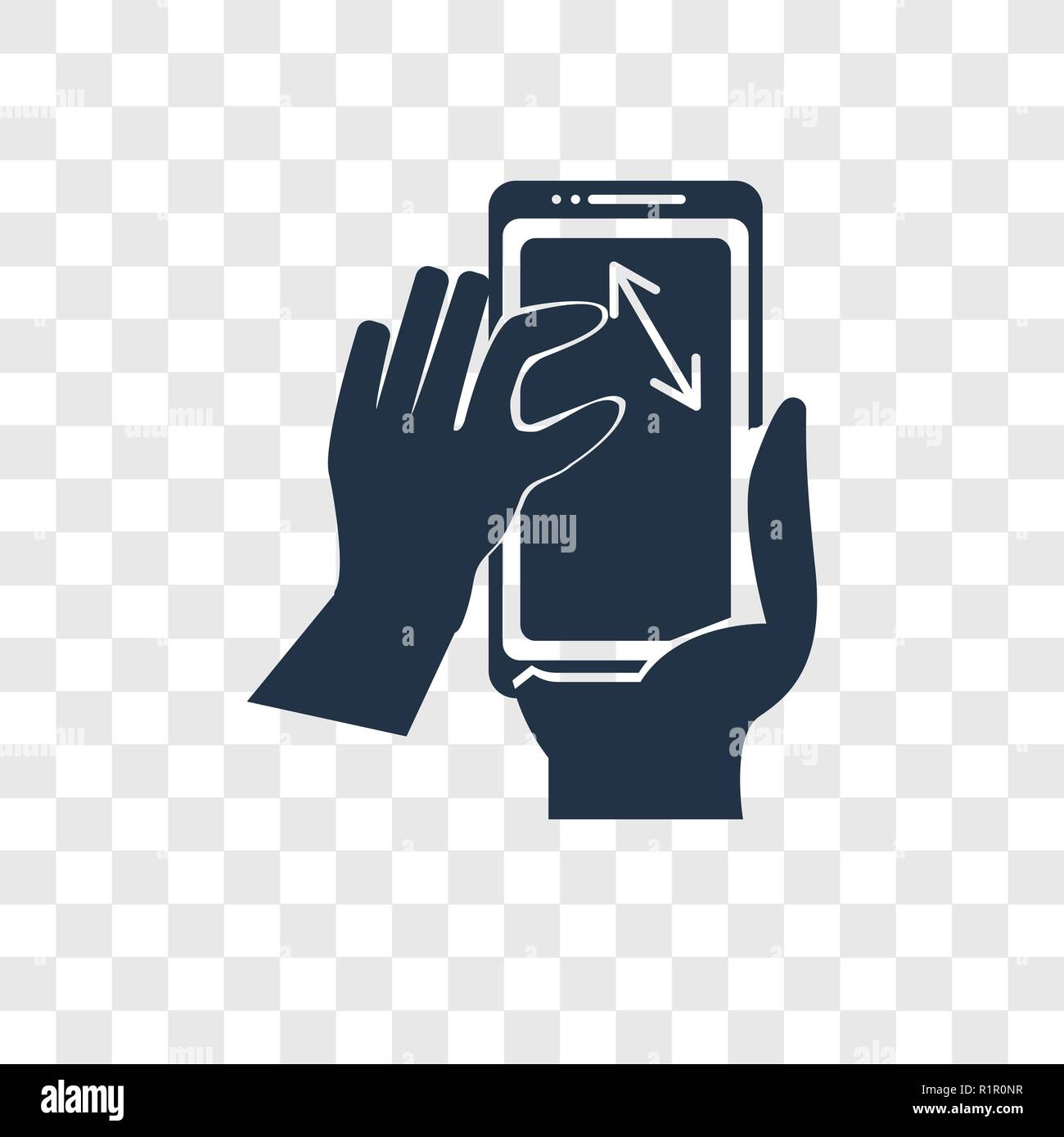 Smartphone vector icon isolated on transparent background, Smartphone ...