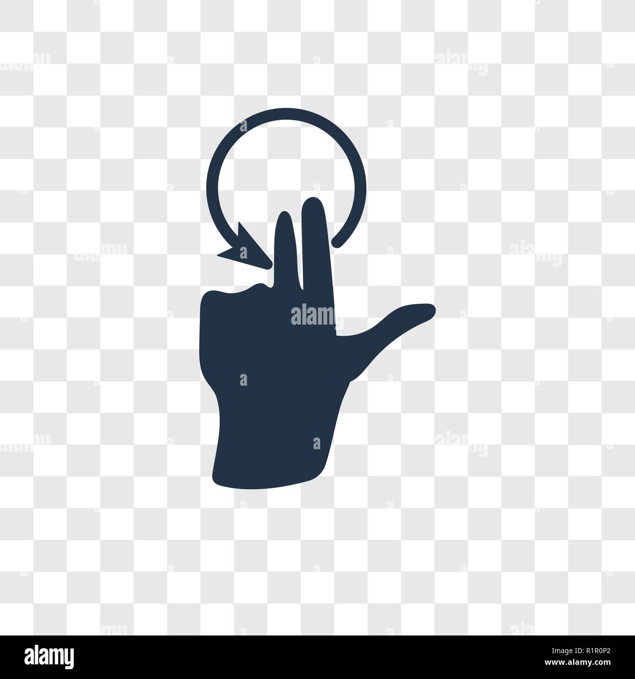 Rotate vector icon isolated on transparent background, Rotate ...