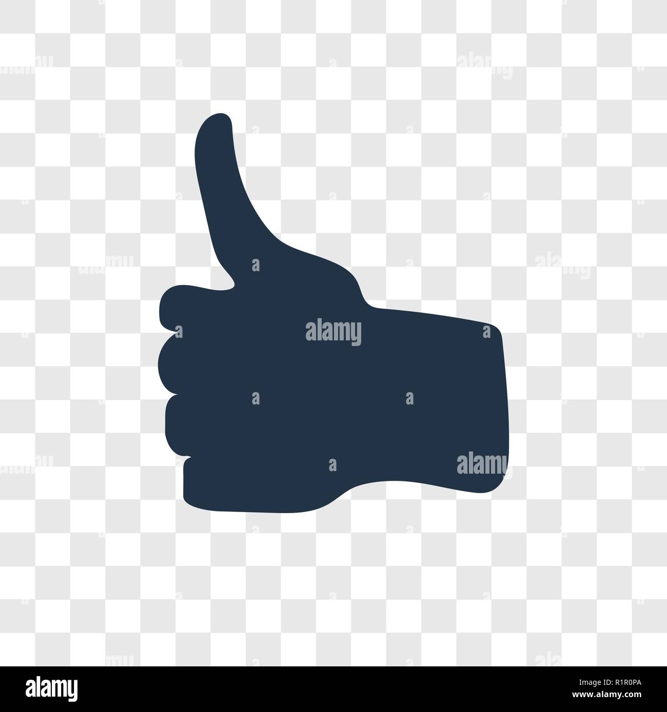 Like vector icon isolated on transparent background, Like transparency ...