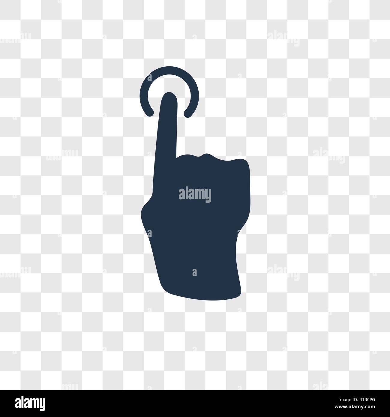 Press Button vector icon isolated on transparent background, Press ...