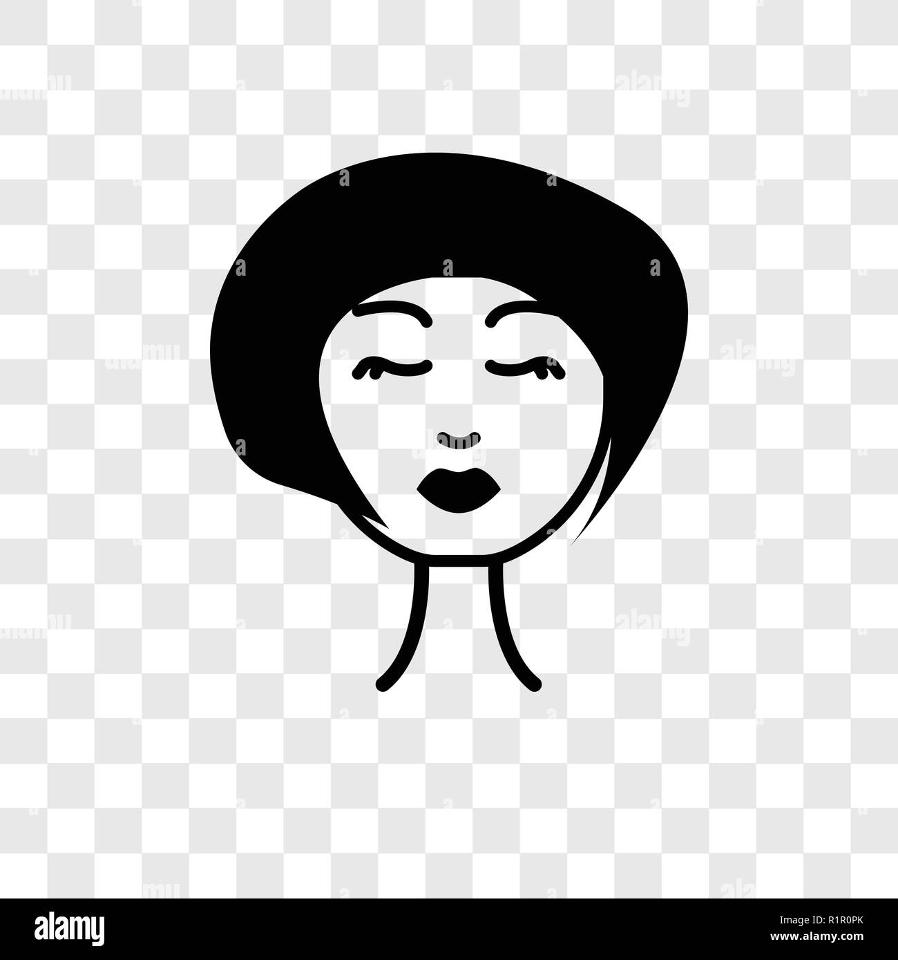 Face vector icon isolated on transparent background, Face transparency ...