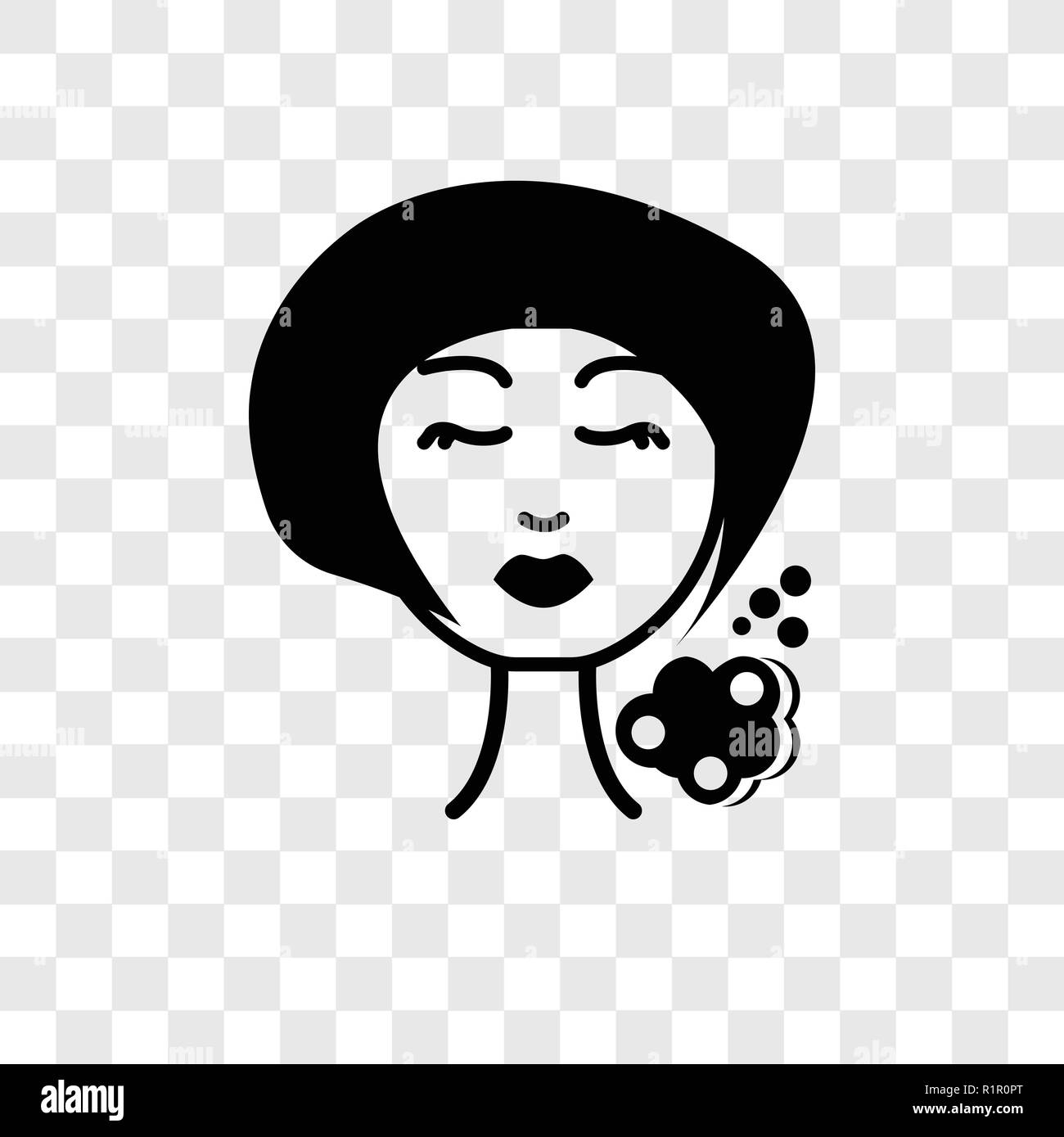 Face cleanser vector icon isolated on transparent background, Face ...