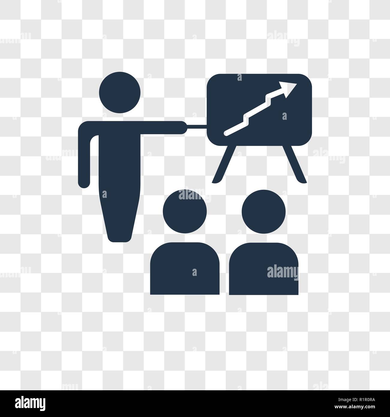 Presentation vector icon isolated on transparent background ...