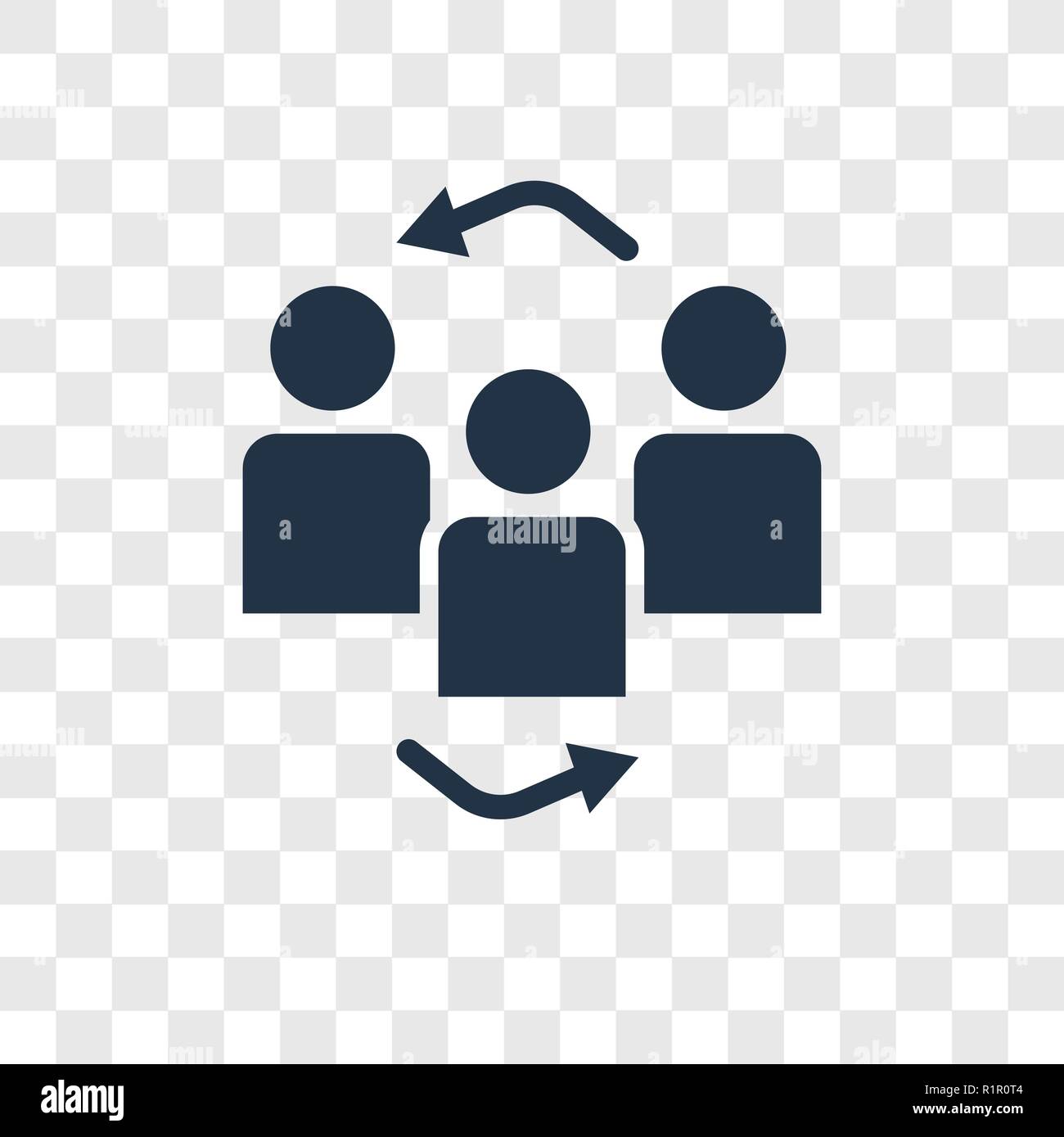Teamwork vector icon isolated on transparent background, Teamwork ...