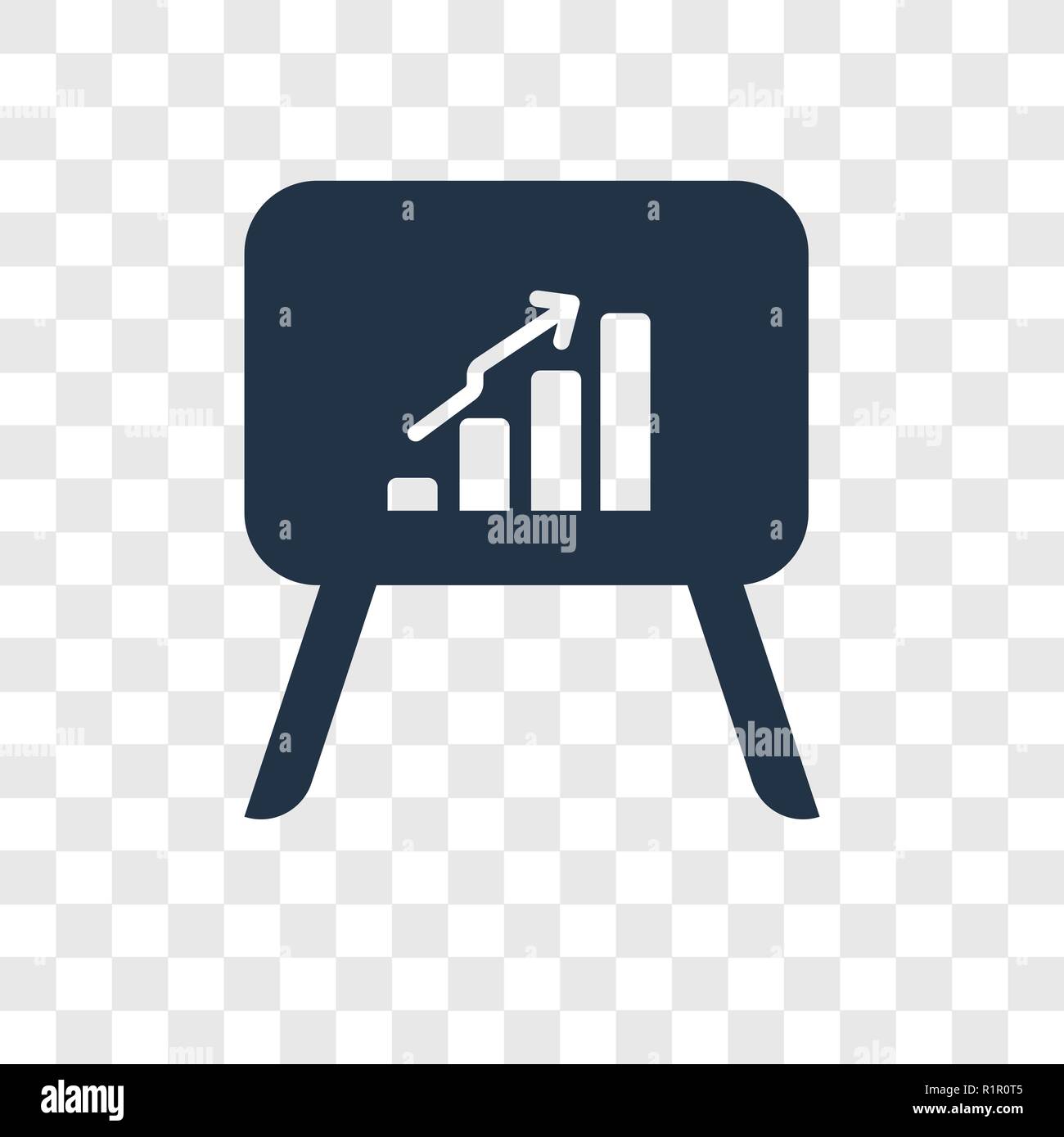 Line chart vector icon isolated on transparent background, Line chart ...